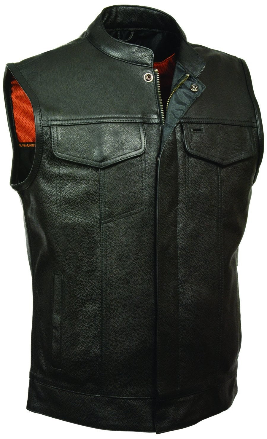 Men's Open Neck Snap/Zip Front Club Vest